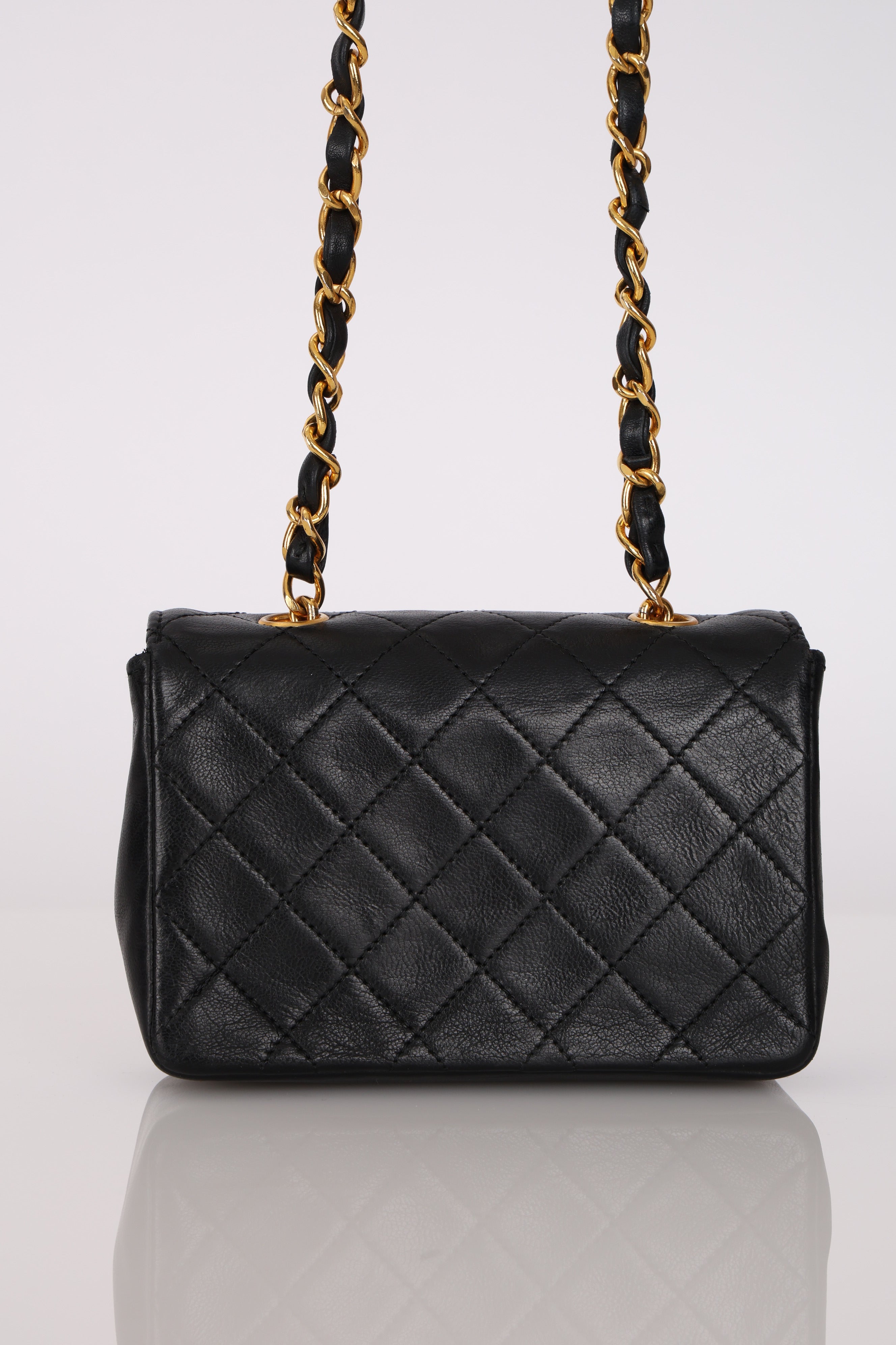 Chanel 1989 Lambskin Quilted Mini Flap Bag 24K GP – FashioNica