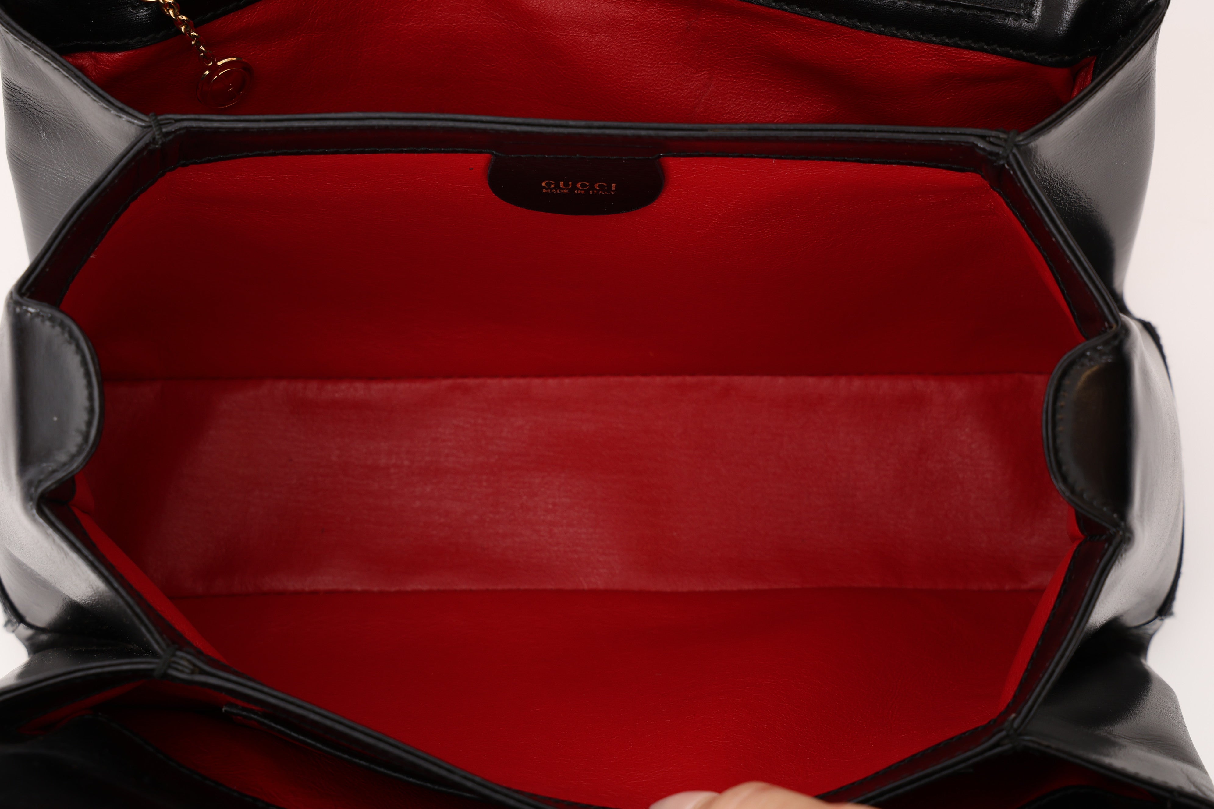 Gucci Black Box Calf Square G Top Handle Bag – FashioNica