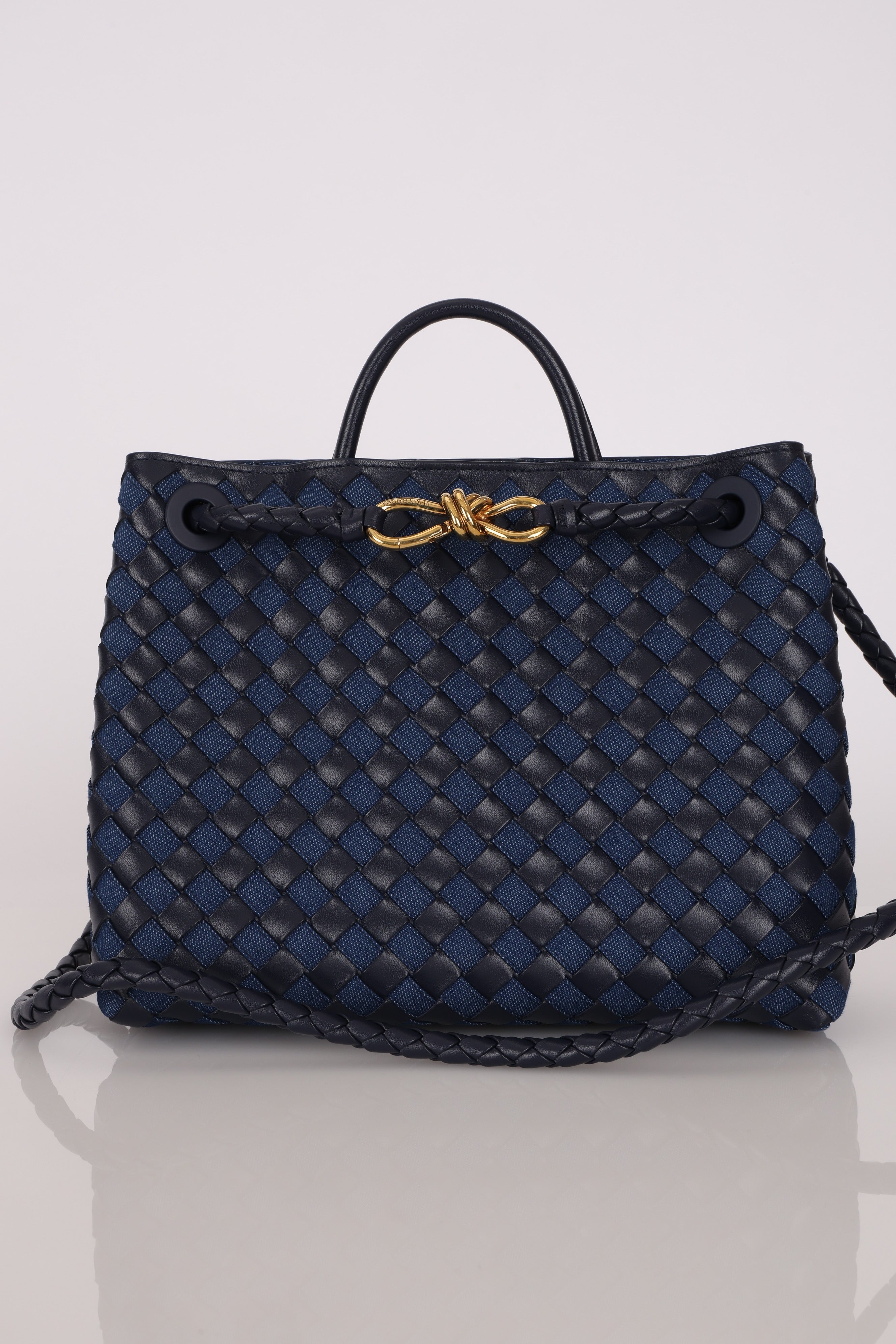 Limited Edition Bottega Veneta Medium Lambskin & Denim Intrecciato ...