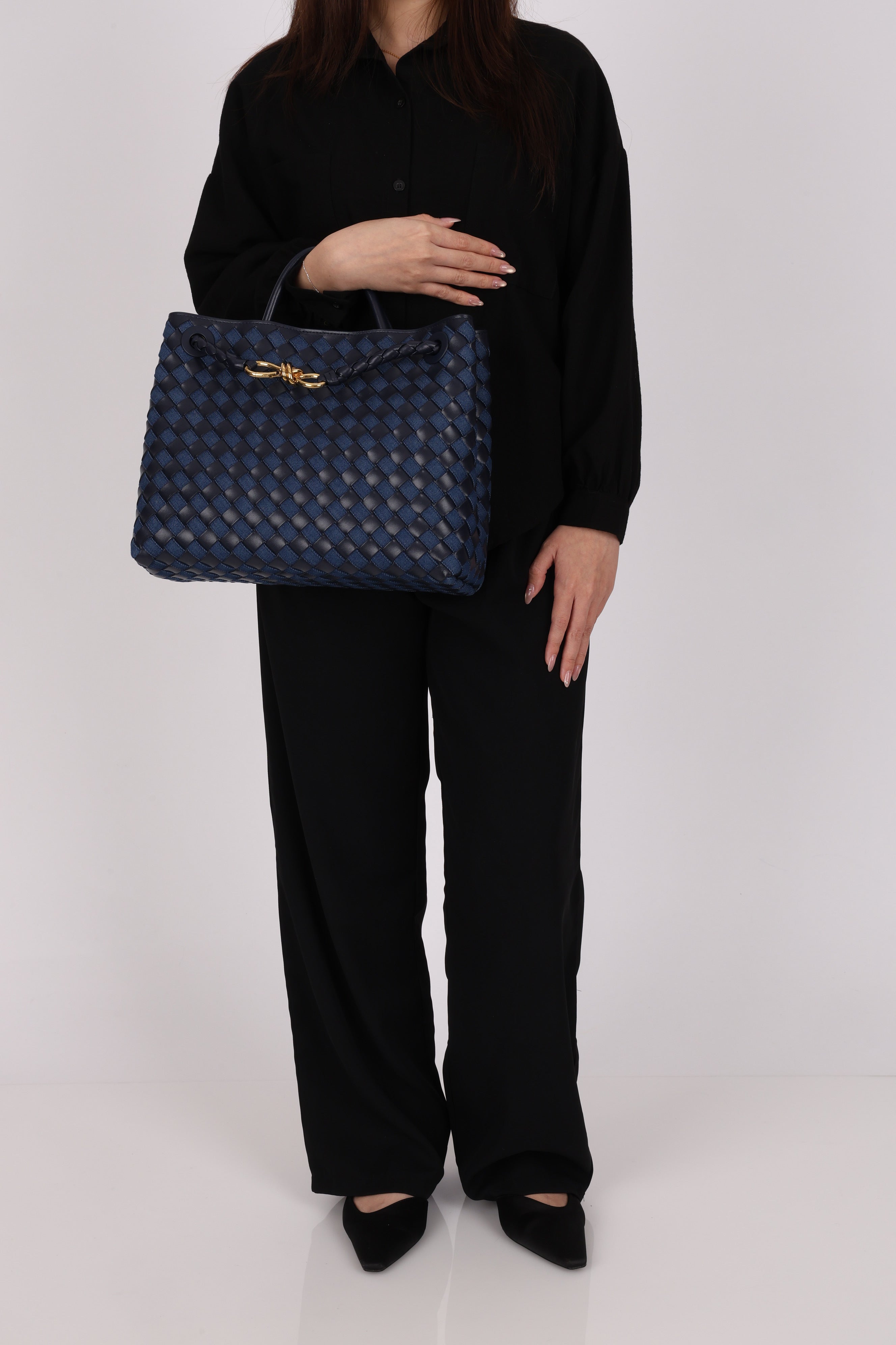 Limited Edition Bottega Veneta Medium Lambskin & Denim Intrecciato ...